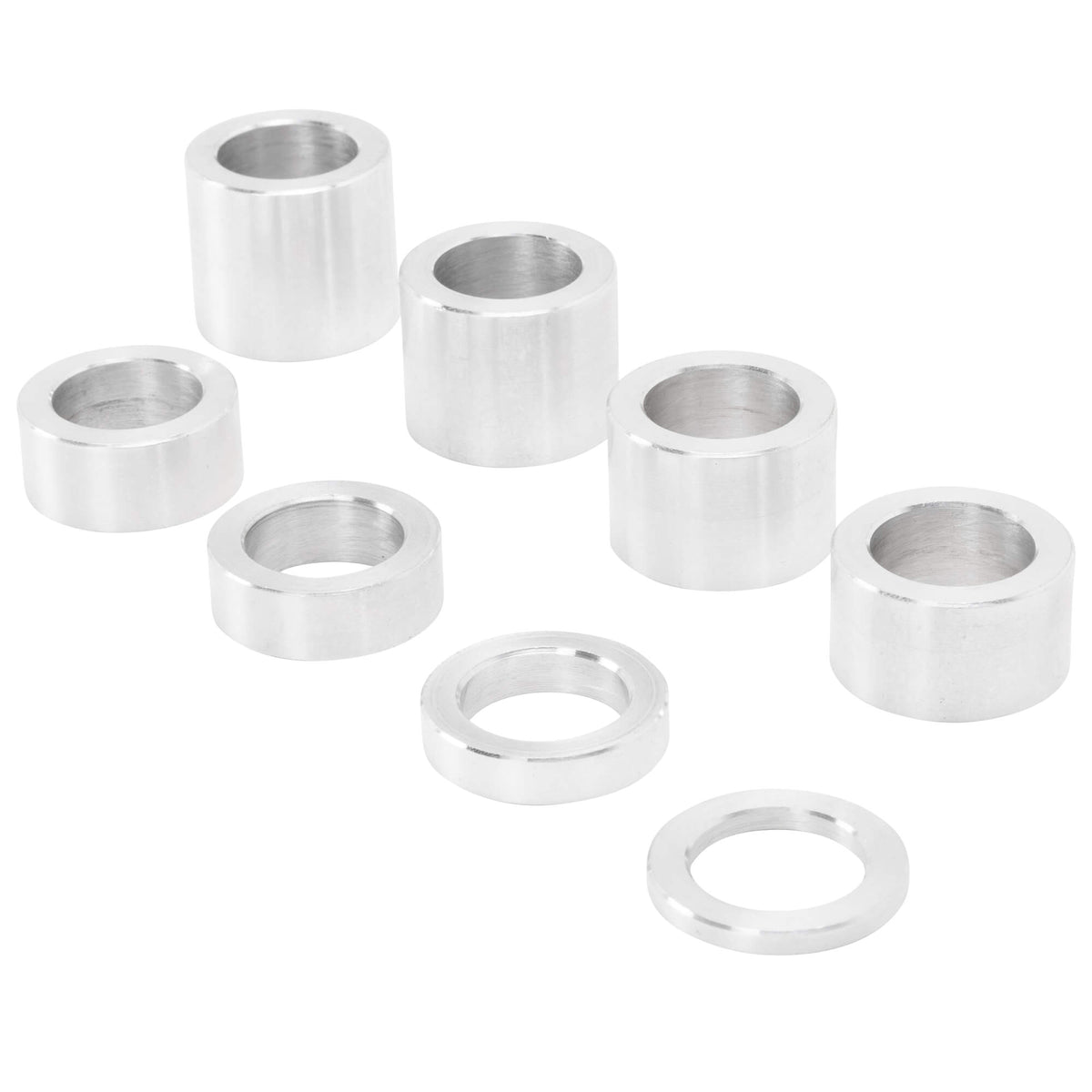 Lowbrow Customs 8 Piece Aluminum Wheel Axle Spacer Kit - 1.125 inch O.D ...