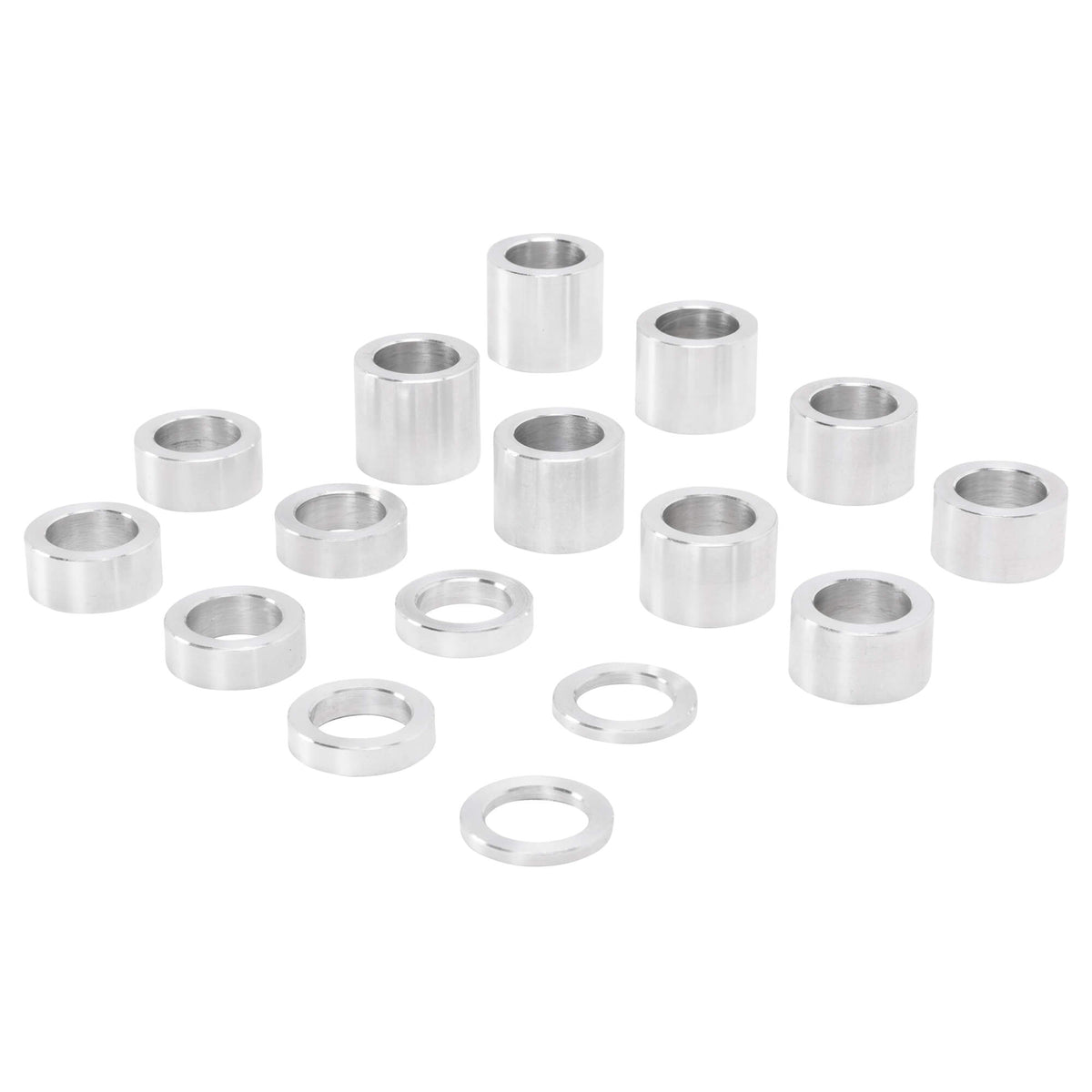 Lowbrow Customs 16 Piece Aluminum Wheel Axle Spacer Kit - 1.125 inch O ...
