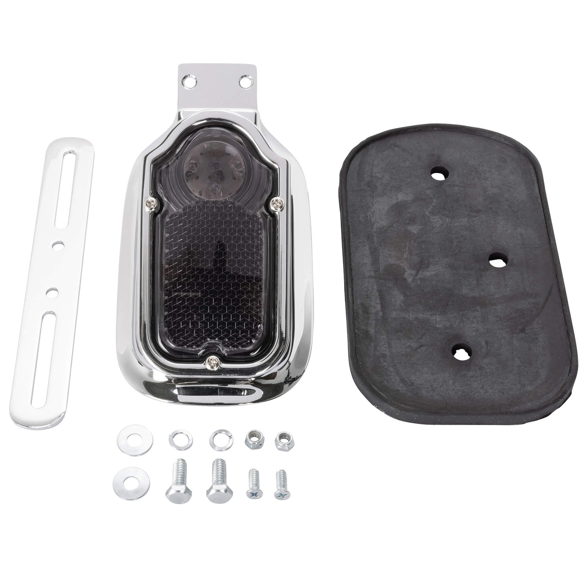 Cycle Standard Tombstone LED Taillight - Smoked Lens - Chrome – Lowbrow ...