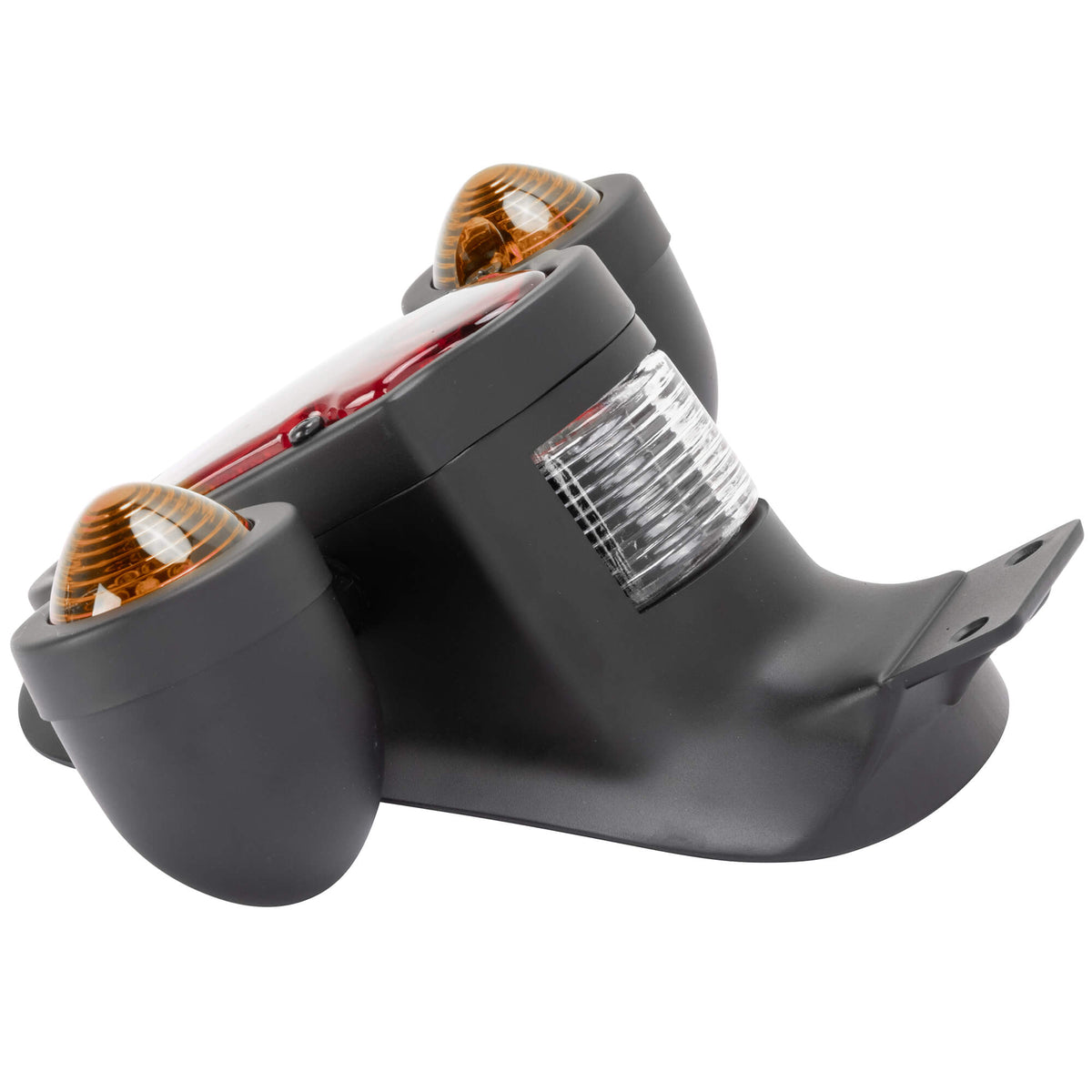 Cycle Standard Tombstone LED Taillight w/ Amber Turn Signals - Red Lens ...