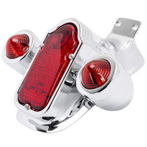 Tombstone LED Taillight with Turn Signals - Red Lens - Black Finish ...