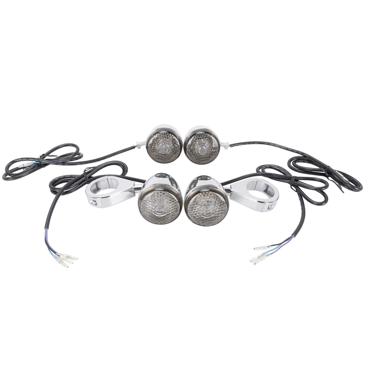 Cycle Standard LED Turn Signal Kit for 41mm Forks - Smoked Lens ...