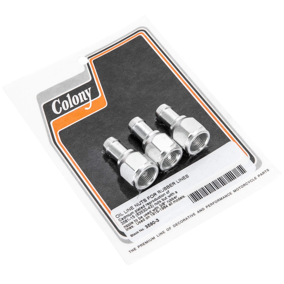 Colony Machine #3590-3 Oil Line Nuts for 3/8 inch Rubber Lines 1915 ...