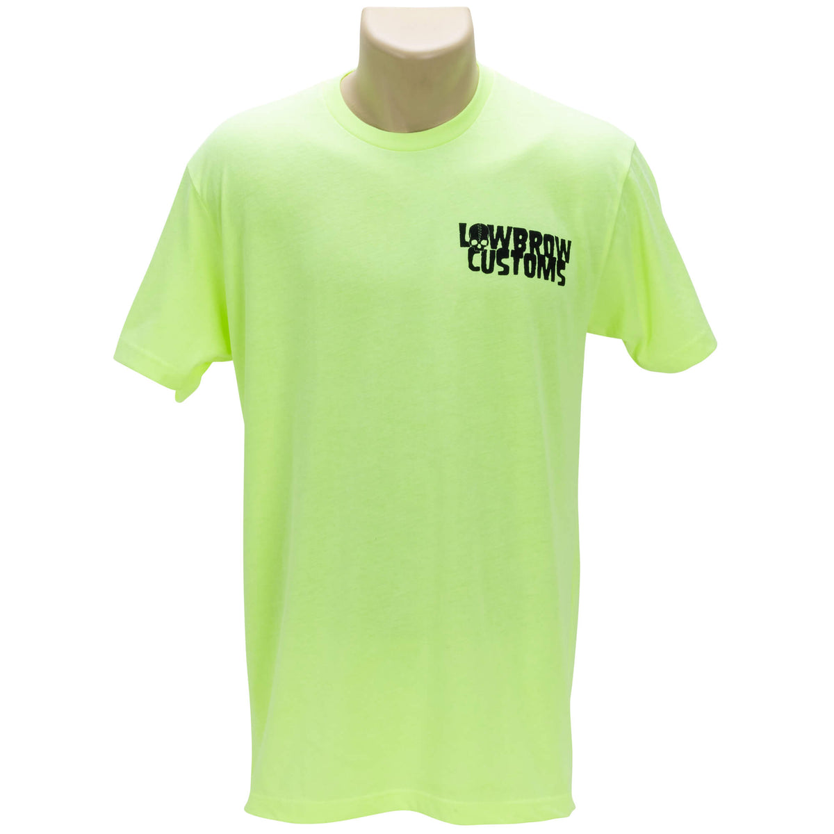 Lowbrow Customs Logo Neon Yellow T-Shirt