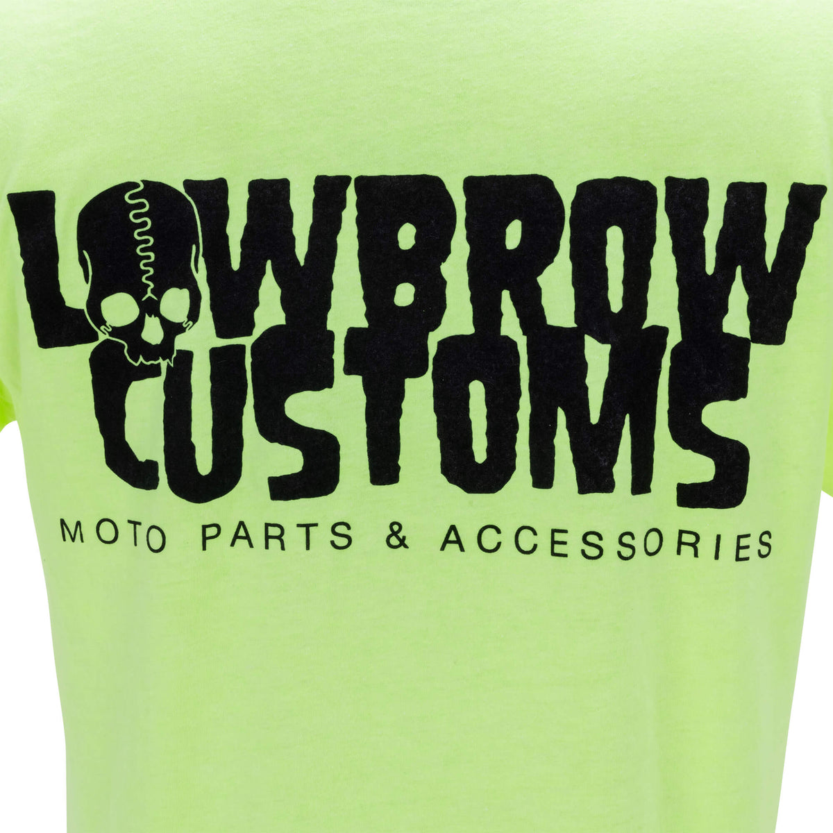 Lowbrow Customs Logo Neon Yellow T-Shirt