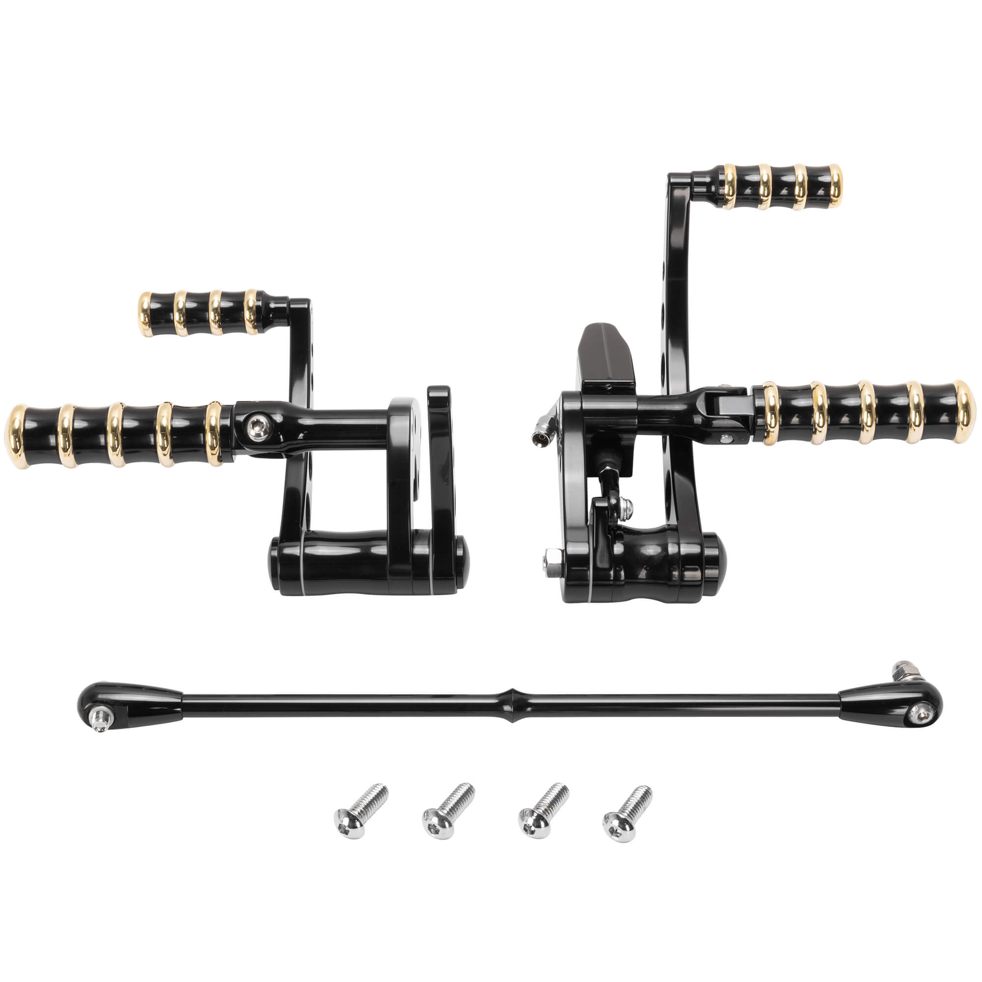 Kustom Tech Vintage Line Forward Controls - Black & Brass - 1986-99 ...