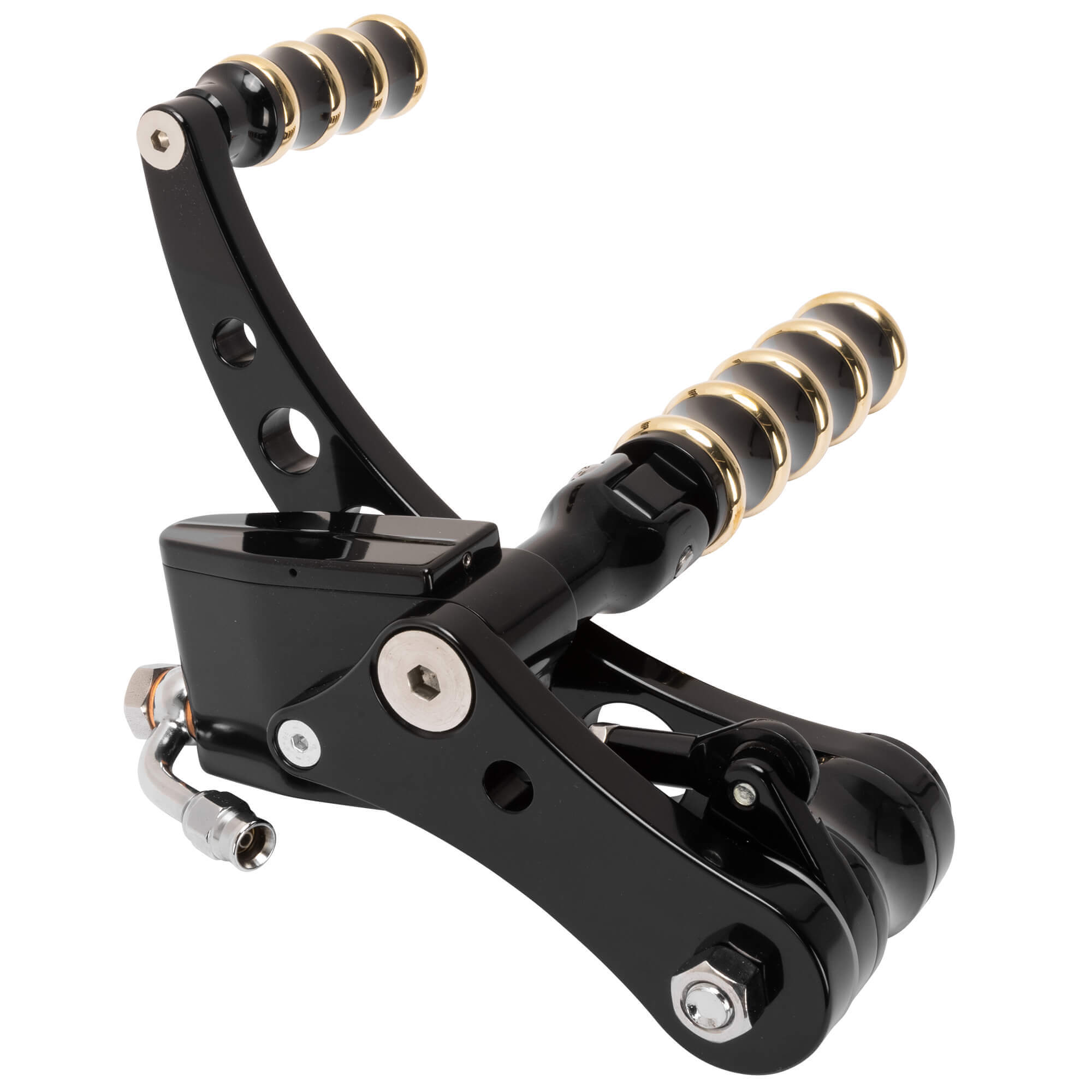 Kustom Tech Vintage Line Forward Controls - Black & Brass - 1986-99 ...