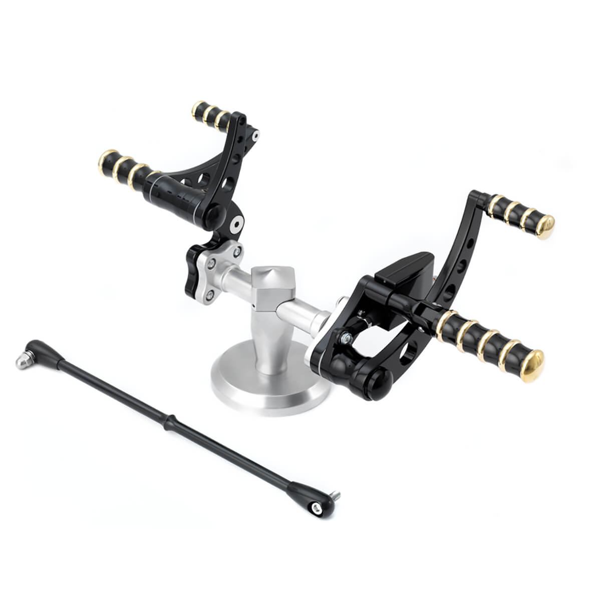 Kustom Tech Vintage Line Forward Controls - Black & Brass - 1986-99 ...