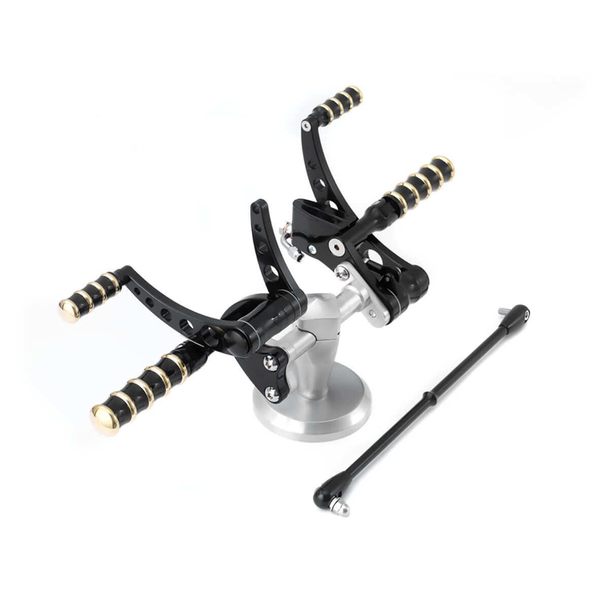 Kustom Tech Vintage Line Forward Controls - Black & Brass - 1986-99 ...