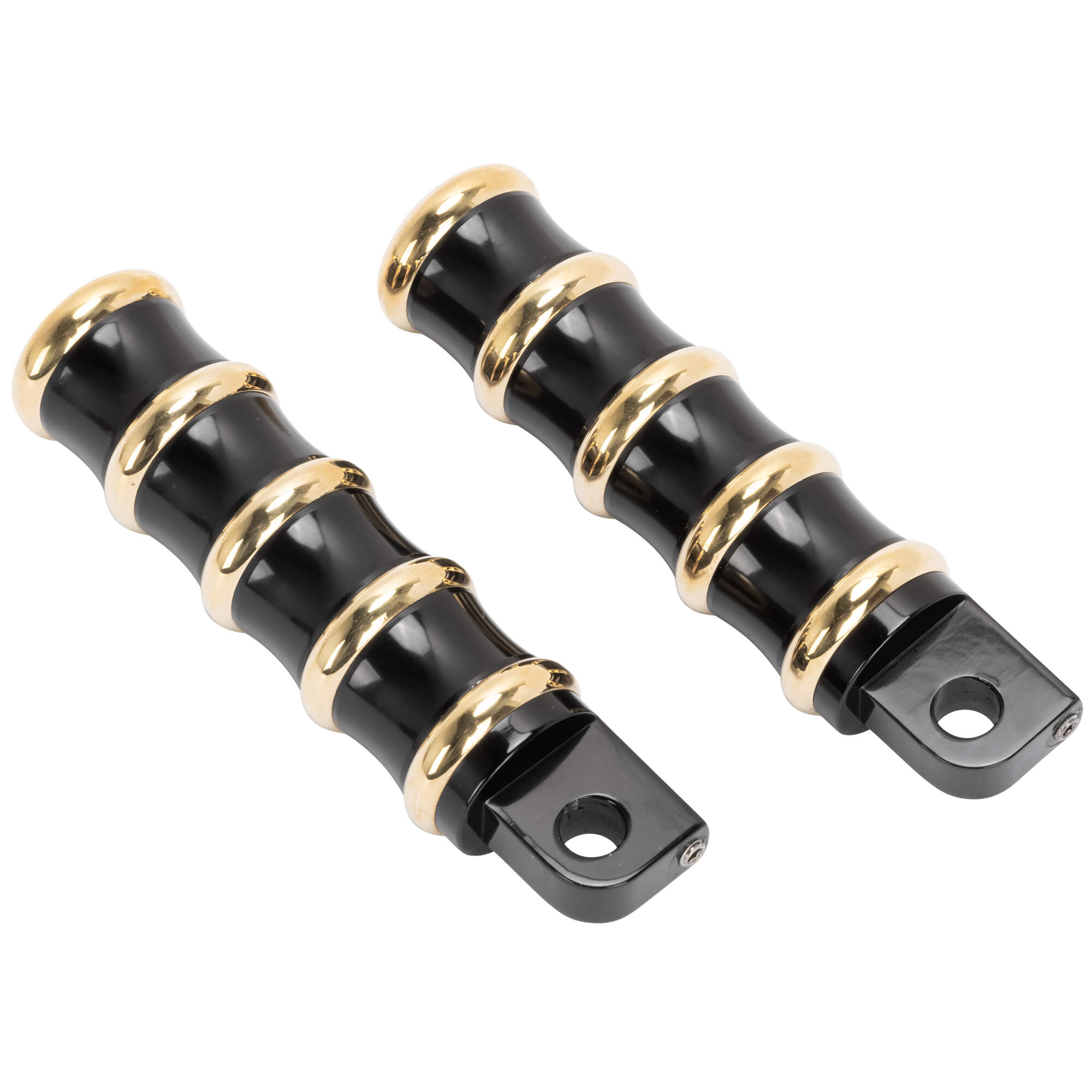 Kustom Tech Vintage Line Foot Pegs - Black & Brass – Lowbrow Customs