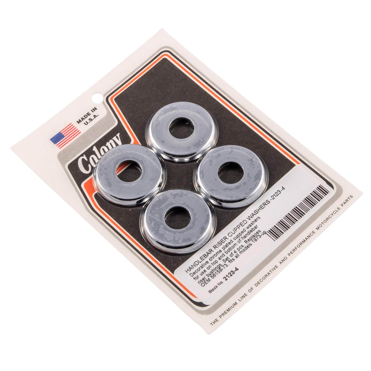 Colony Machine #2123-4 Handlebar Riser Cupped Washers 1973-Up Harley ...