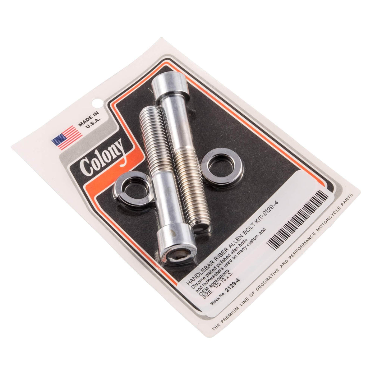 Colony Machine #2129-4 Handlebar Riser Allen Bolt Kit 1/2-13 x 3 ...