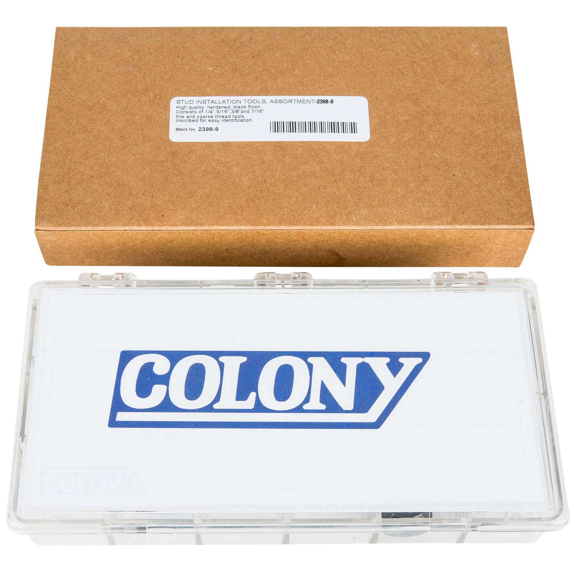 Colony Machine #2398-9 Threaded Stud Installation Tool Kit 1/4, 3/8, 7/ ...