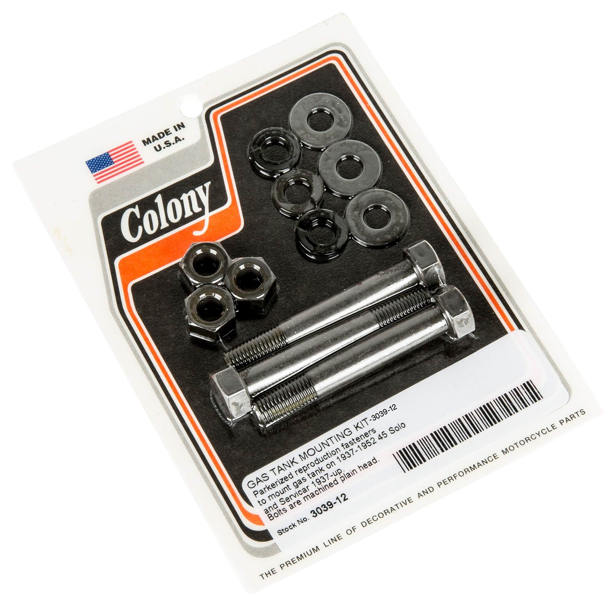 Colony Machine #3039-12 Gas Tank Mounting Kit 1937-1952 Harley-Davidson ...