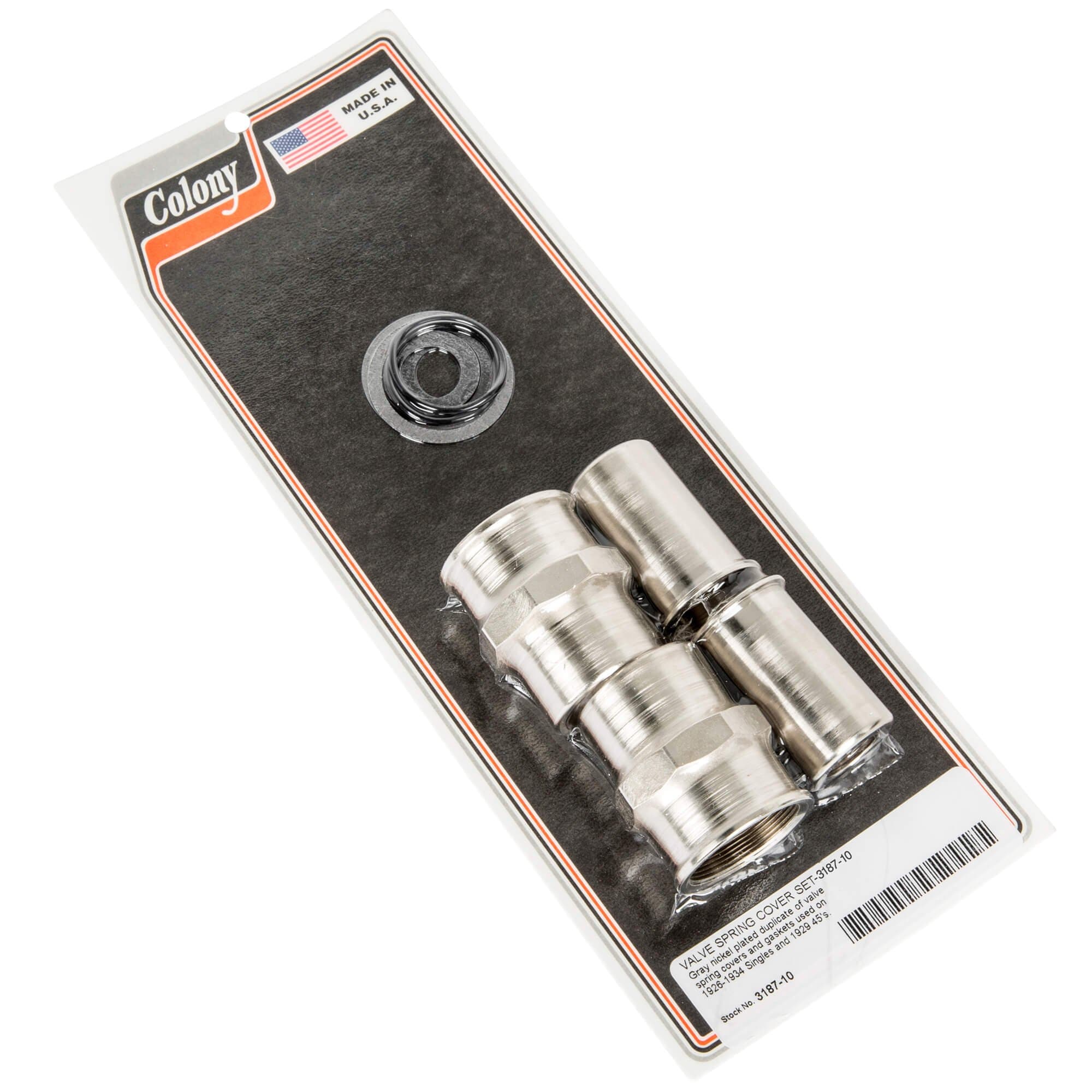 Colony Machine #3187-10 Valve Spring Cover Kit 1926-1934 Harley ...