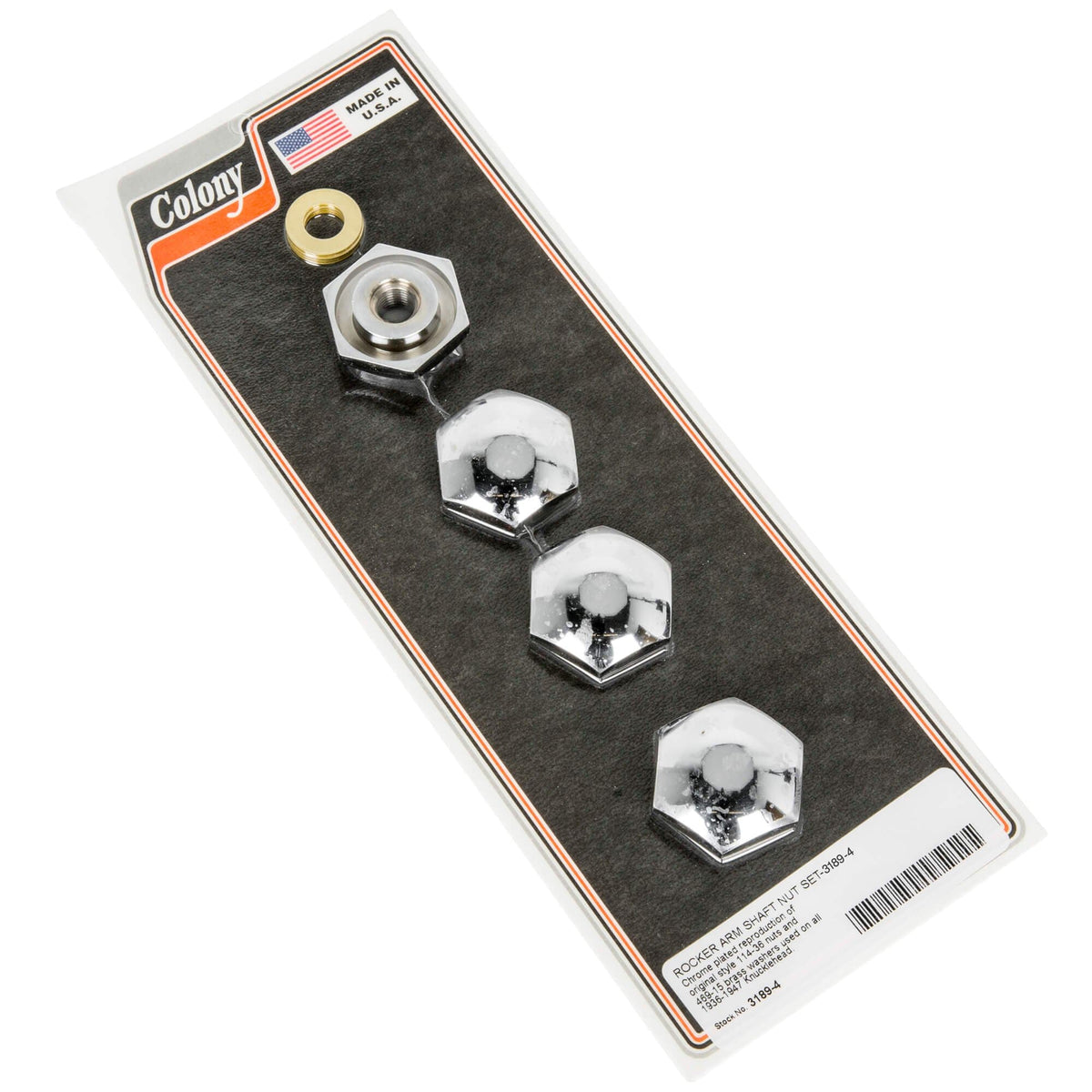 Colony Machine #3189-4 Rocker Arm Shaft Nut Set 1936-1947 Harley ...