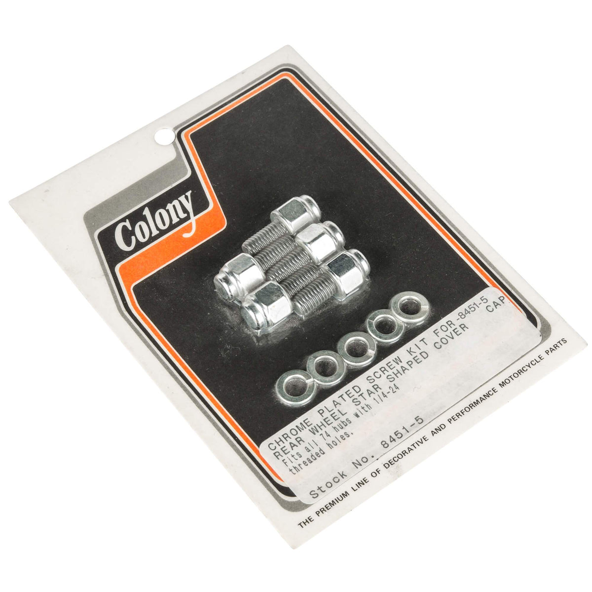 Colony Machine #8451-5 Rear Star Hub Cap Screw Kit Harley-Davidson 74s ...