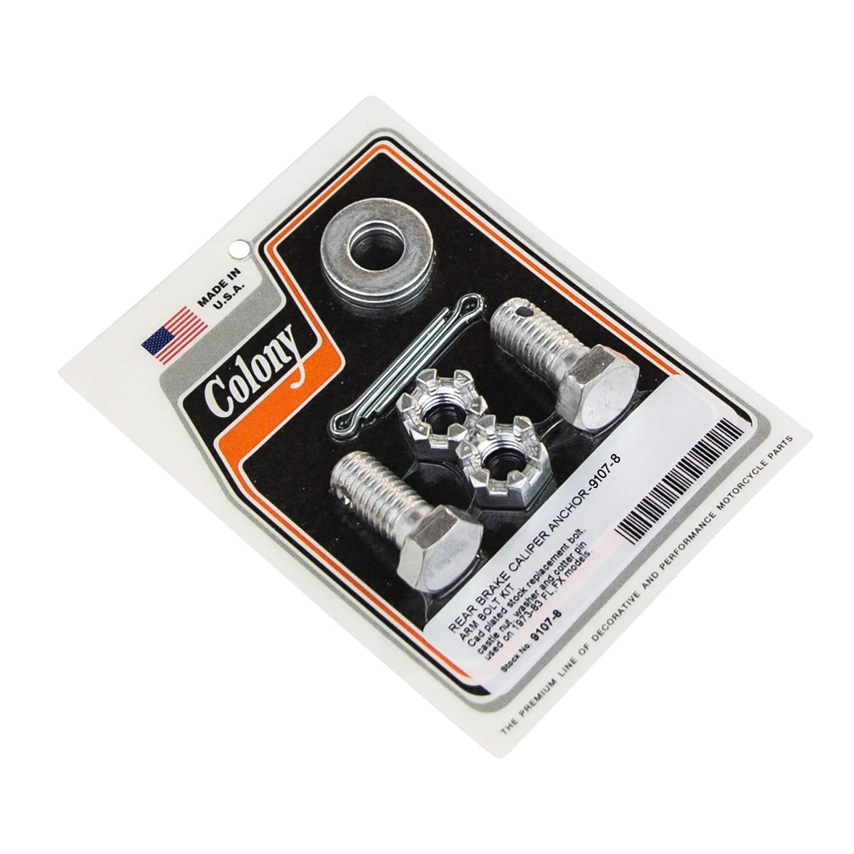 Colony Machine #9107-8 Rear Brake Caliper Anchor Arm Bolt Kit 1973-1983 ...
