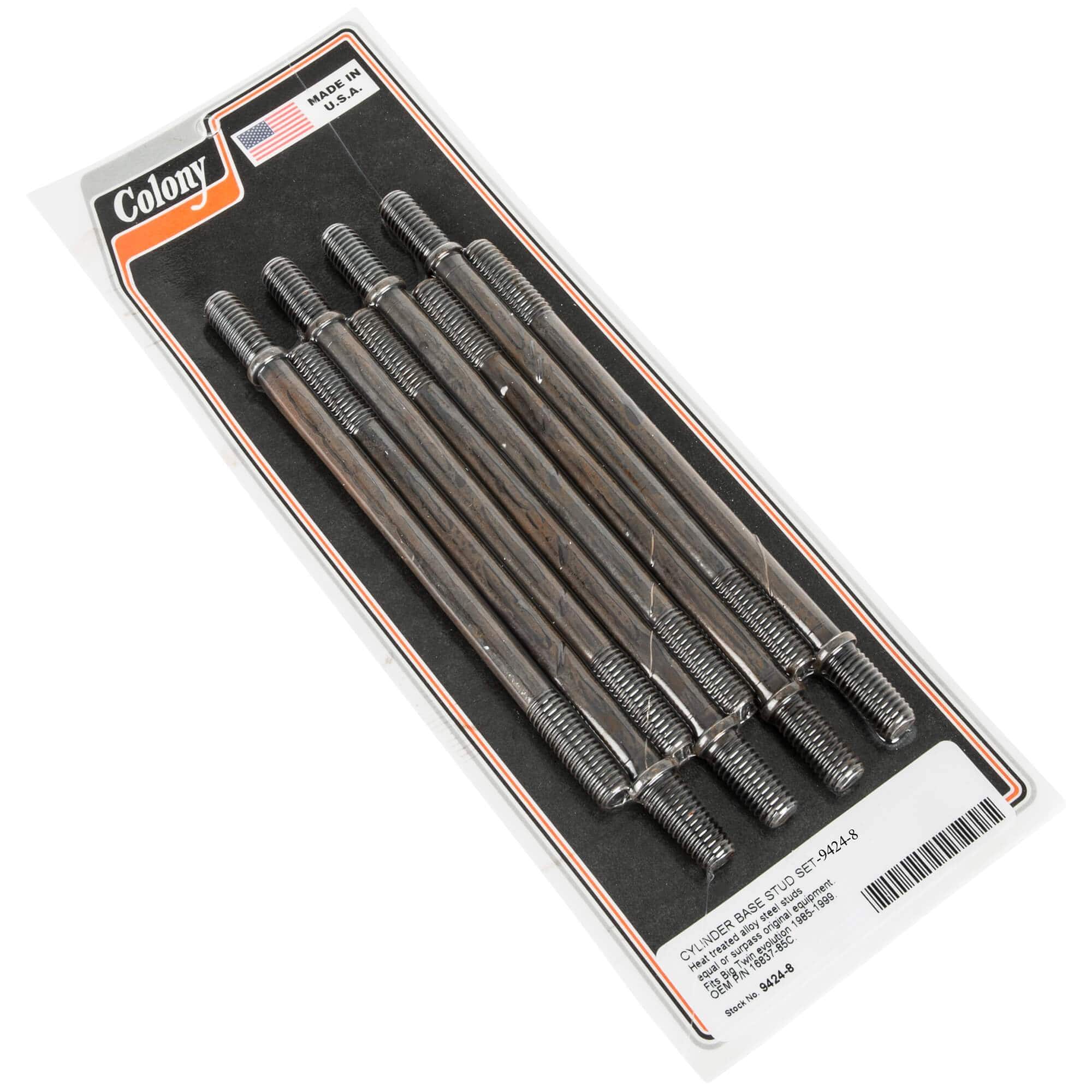 Colony Machine #9424-8 Cylinder Base Stud Set 1985-1999 Harley-Davidson ...