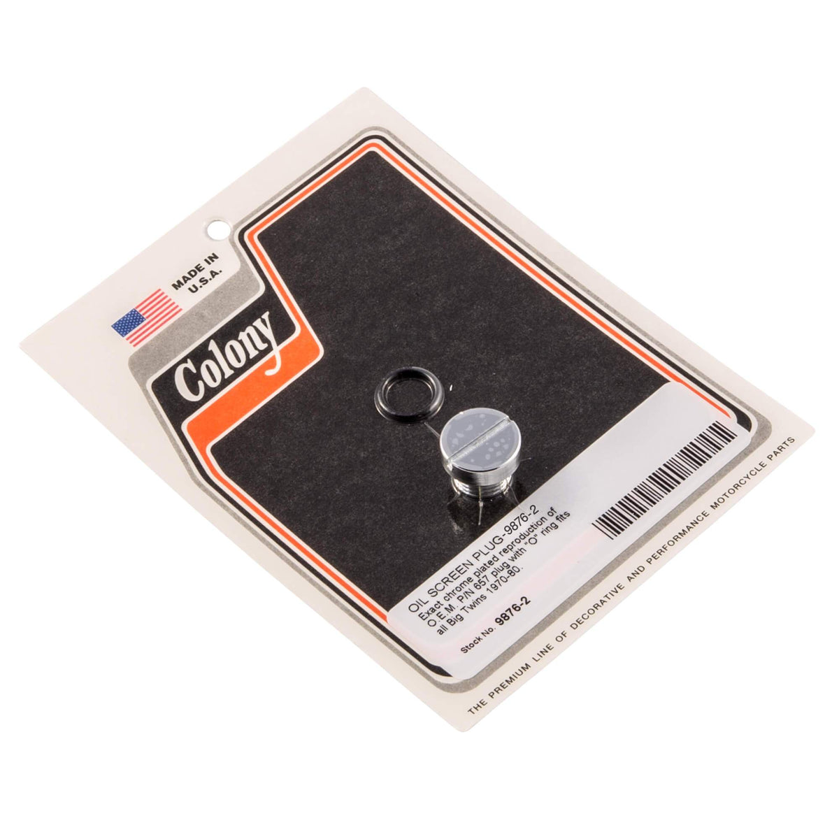 Colony Machine #9876-2 Oil Screen Plug 1970-1980 Harley-Davidson Big ...