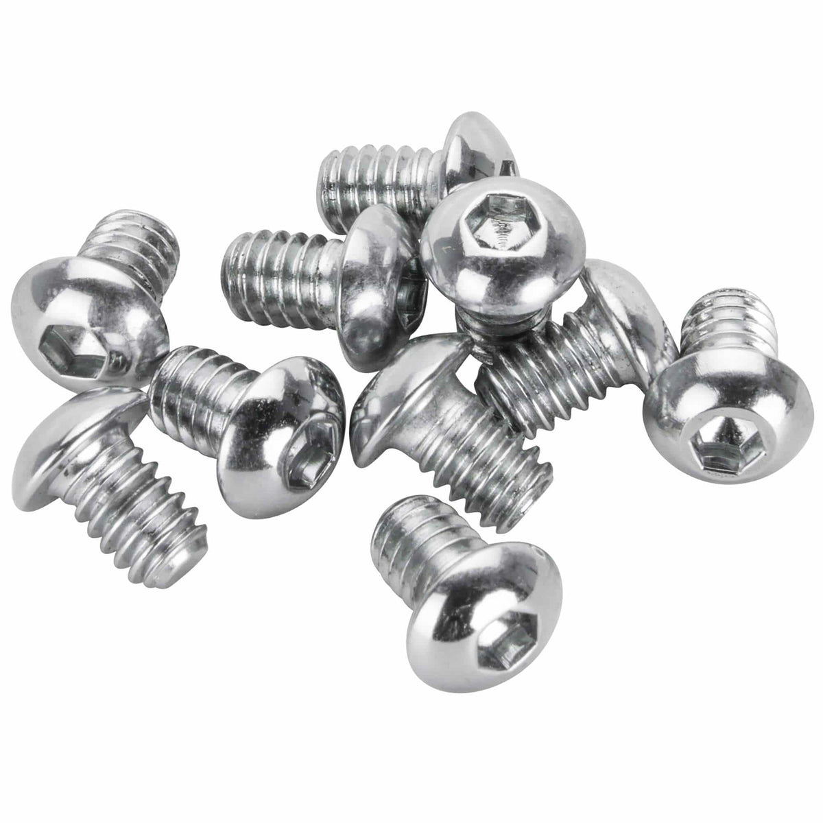 Colony Machine #BHC-827 1/4-20 x 3/8 inch Length Chrome Button Head ...