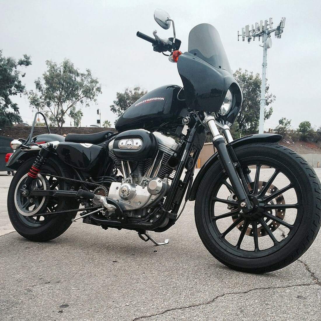 Burly Brand Stiletto Shocks - 15 inch - Harley-Davidson Sportster XL ...