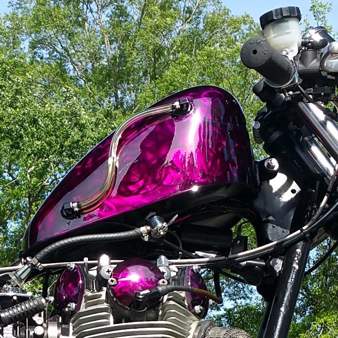Lowbrow Customs DIY Gas Tank Fuel Sight Gauge Kit - Clear - Chrome Fittings