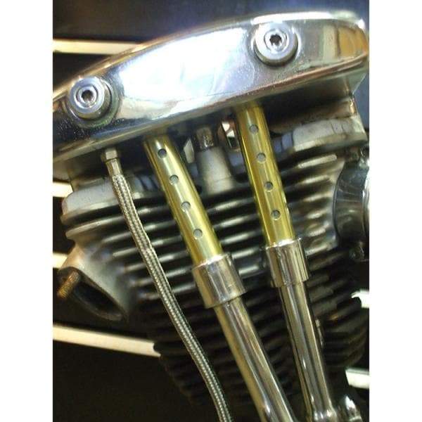Old-Stf Cycle Pushrod Cover Keeper Set - Drilled Brass - Big Twin Evo ...