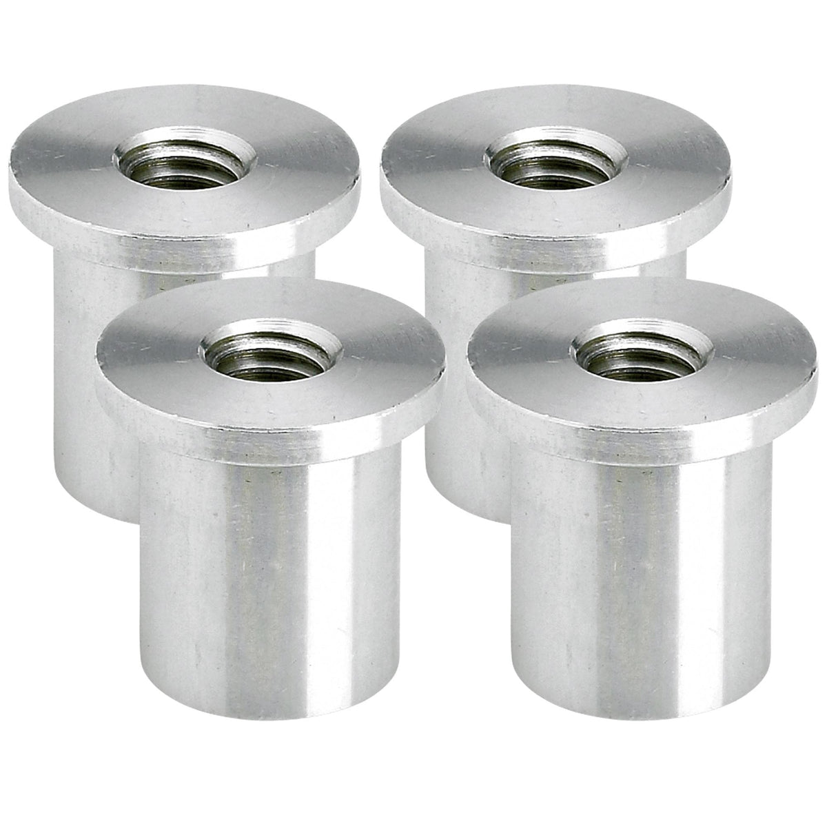 Lowbrow Customs Tophat Blind Threaded Aluminum Bung 3/8-16 thread - 4 pack