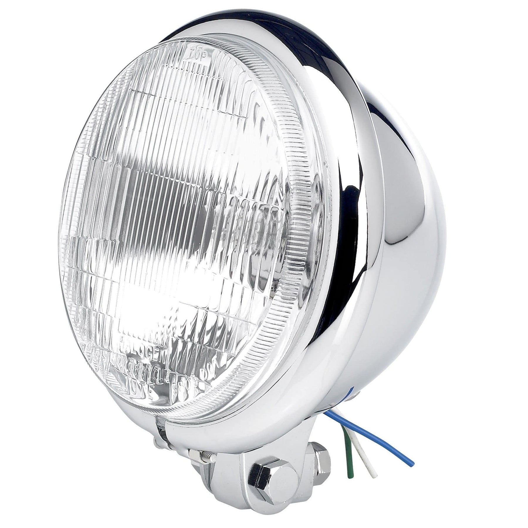 Bates Rectangular Motorcycle Headlight - Chrome, Classic 1960s Chopper ...