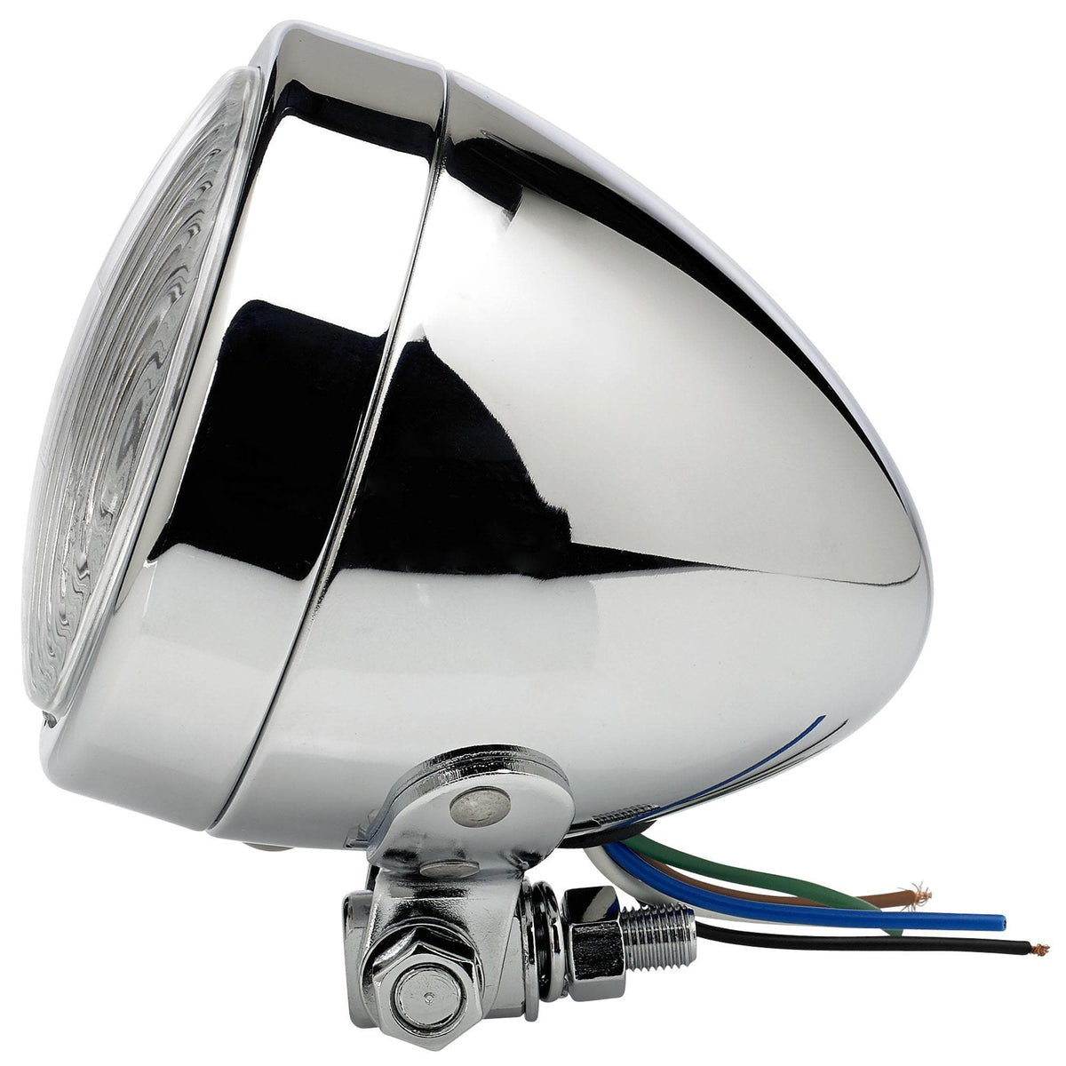 Cycle Standard 3-1/2 inch diameter Chrome Bottom Mount Headlight ...