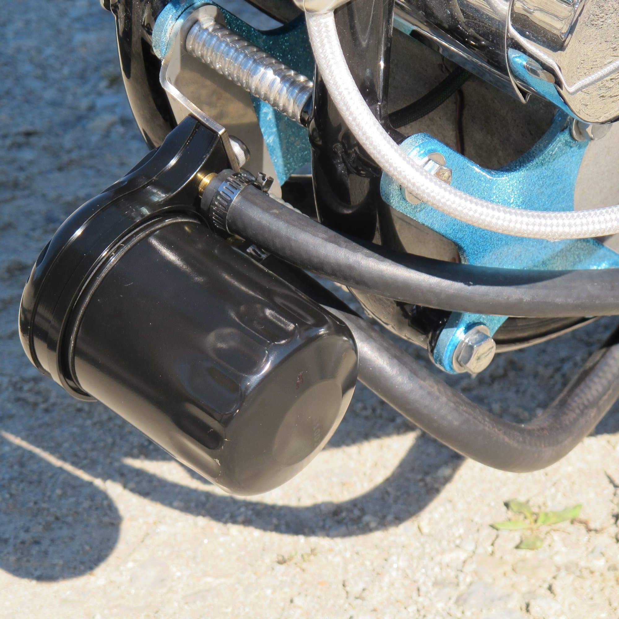 Lowbrow Customs FiltroMax Universal Remote Oil Filter Mount - Black