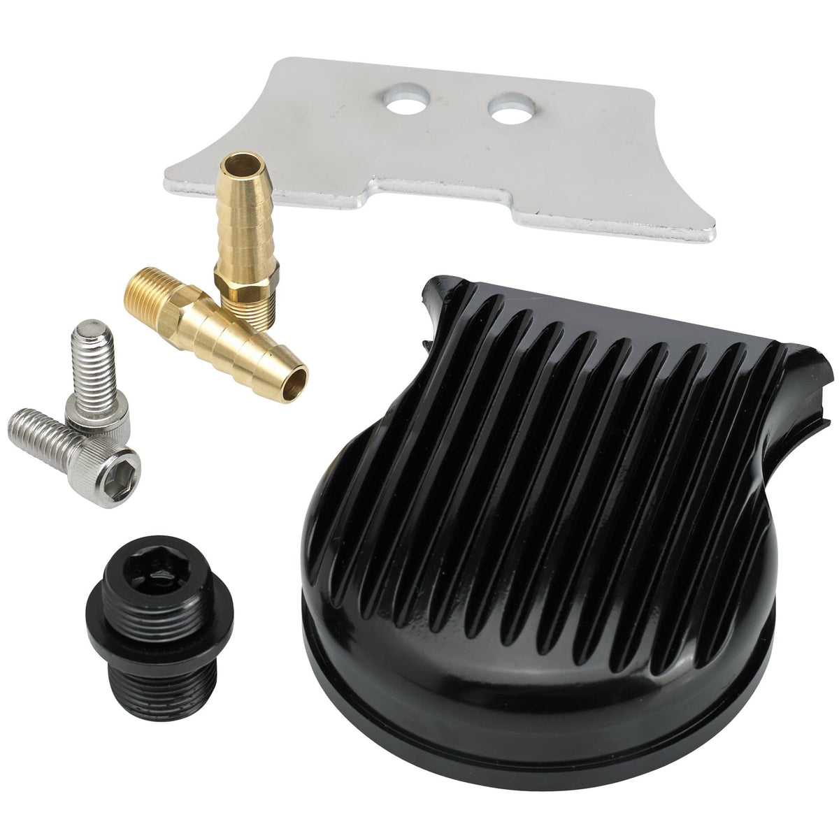 Lowbrow Customs FiltroMax Universal Remote Oil Filter Mount - Black
