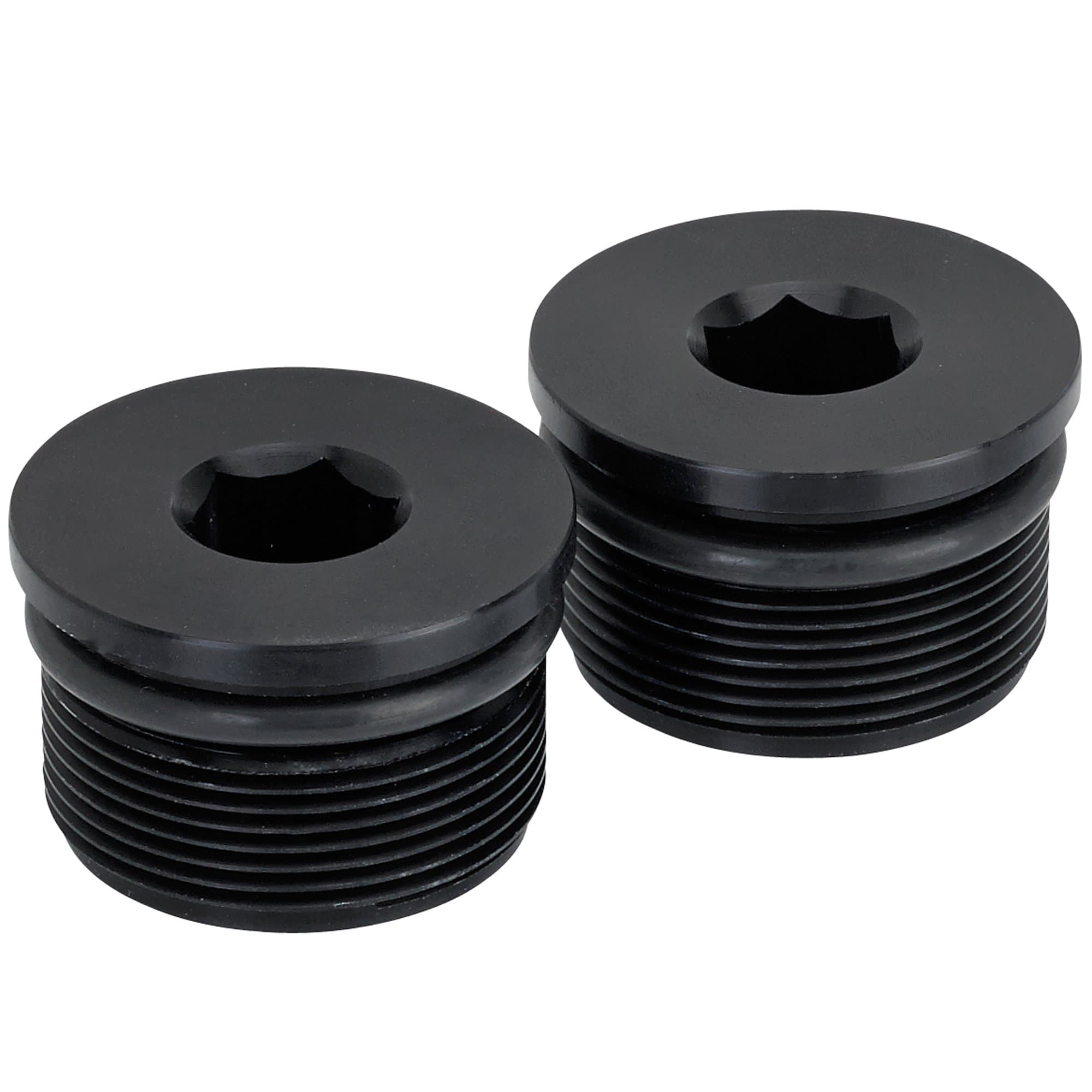 Lowbrow Customs 39mm Low Profile Fork Caps - Black Anodized Aluminum