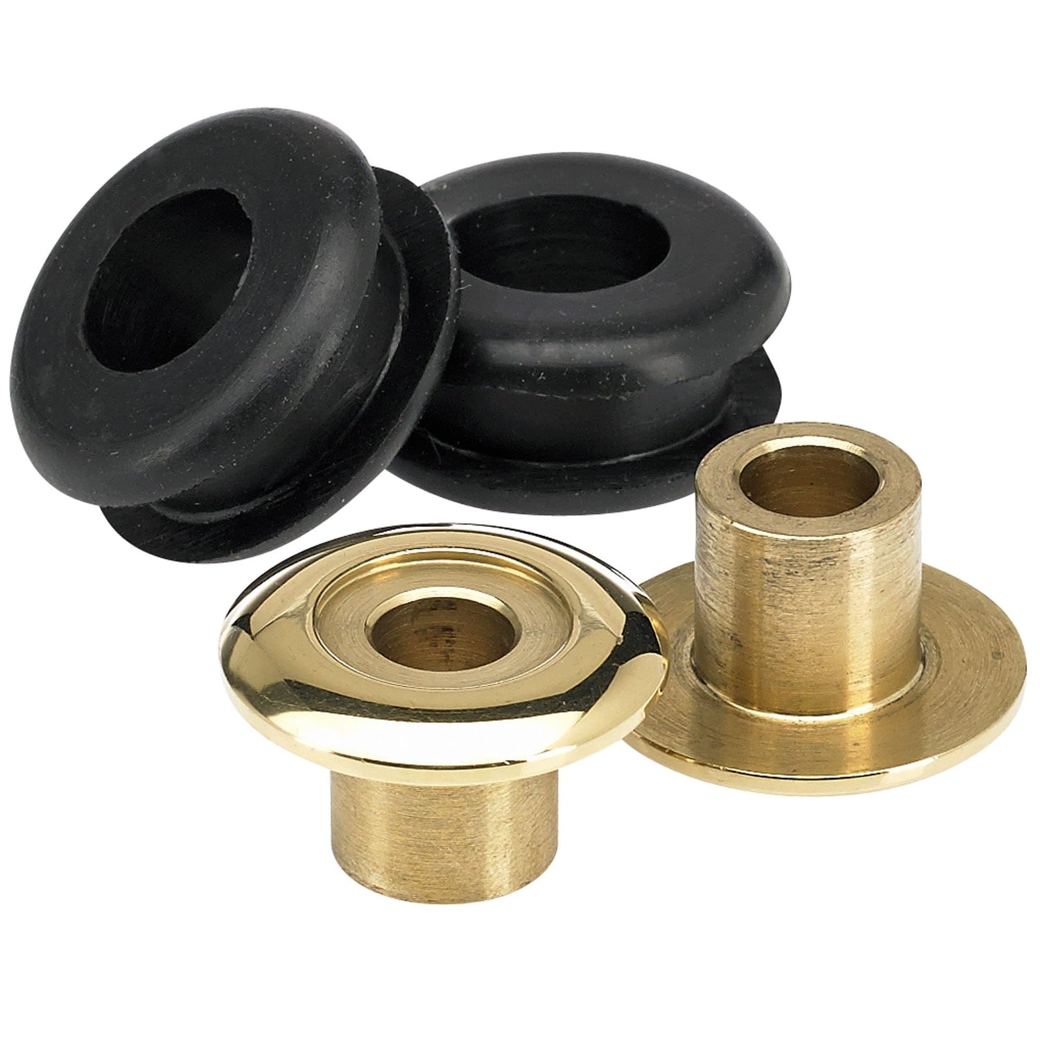 Lowbrow Customs Set of 2 Aluminum Tophats and Rubber Grommets