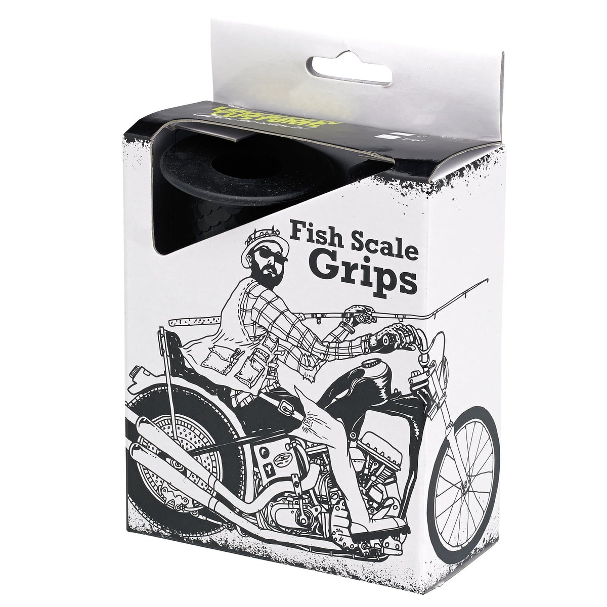 Lowbrow Customs Fish Scale Grips - Black - 1inch