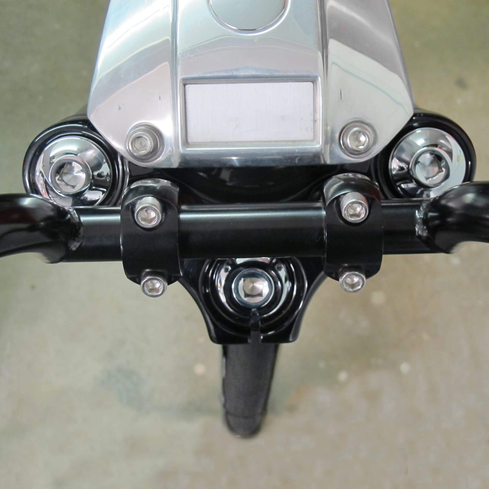 Lowbrow Customs Radius Steering Stem Bolt - Chrome - 39mm Narrow Glide ...