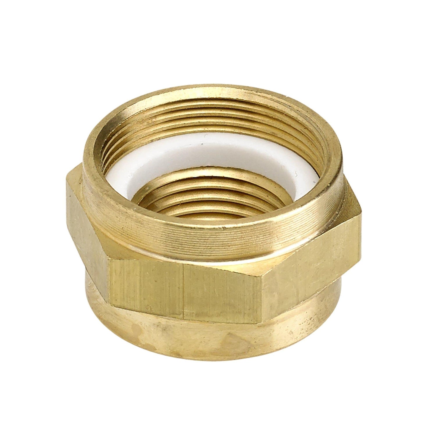 Lowbrow Customs 22mm to 1/4 inch NPT Brass Petcock Adapter Nut