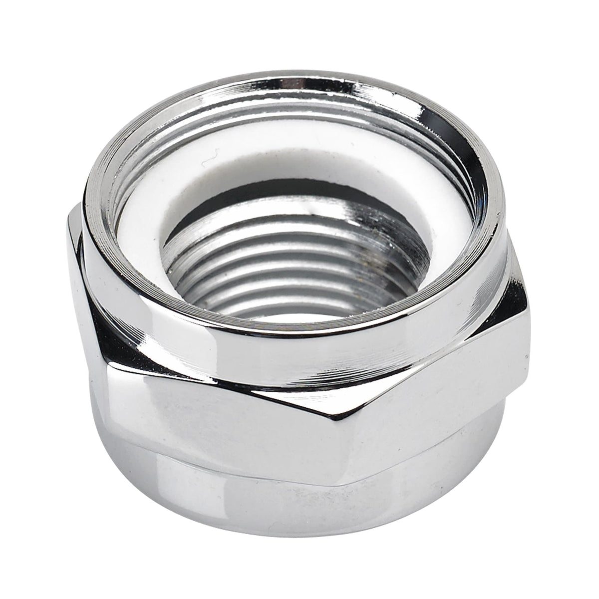 Lowbrow Customs 22mm to 3/8 inch NPT Chrome Petcock Adapter Nut