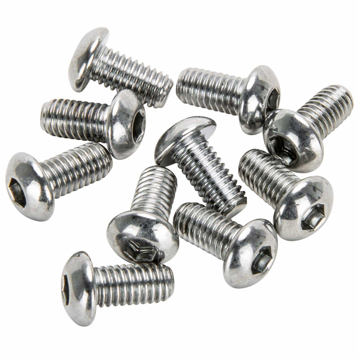Colony Machine #MBHC-0802 6mm x 12mm Length Chrome Plated Button Head ...