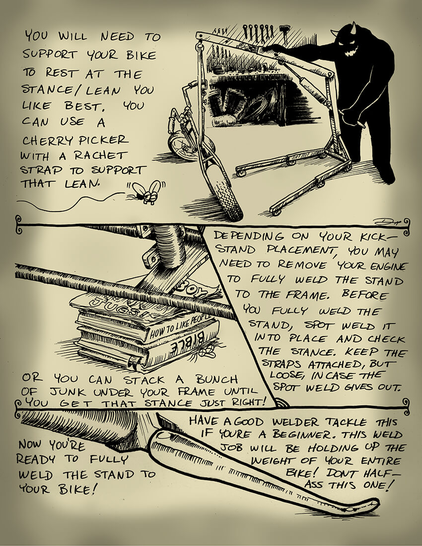 Lowbrow Learnins: How-To DIY Motorcycle Kickstand Install – Lowbrow Customs