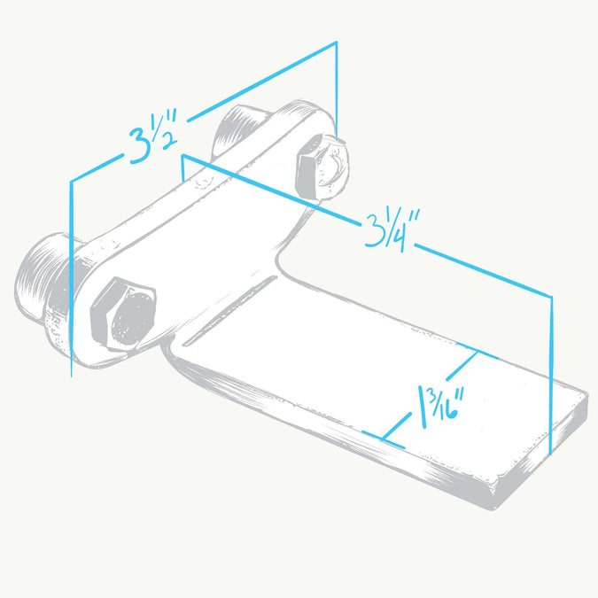 Lowbrow Customs Weld-On Upper Fender Mount Tab for Curved and Ribbed ...